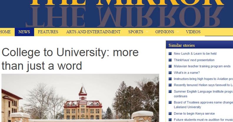 College History Garden: Lakeland College will become Lakeland University