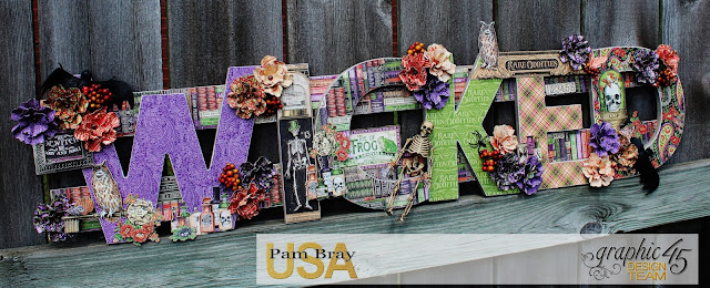 Pam Bray Designs: A Girl with Flair: "Wicked" Sign with Graphic 45