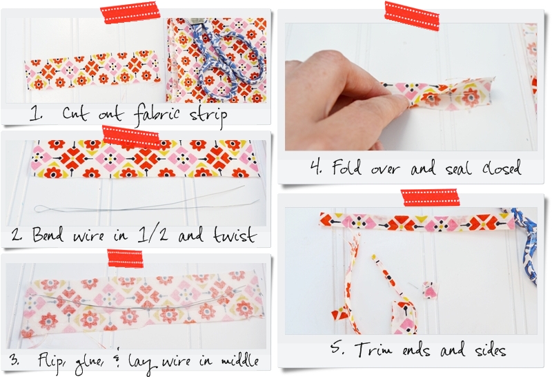 Two Shades of Pink: DIY Fabric and Paper Twist Ties