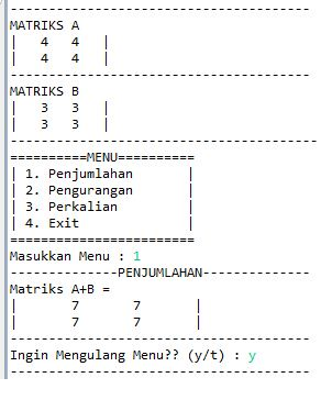 Contoh Soal Program Ruby Array/Larik MATRIKS - Mengenal Teknik Informatika