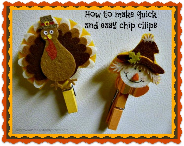 Make it easy crafts: Make a quick and easy fun autumn chip clip