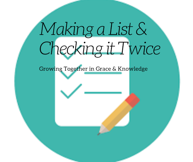 Making a List & Checking it Twice
