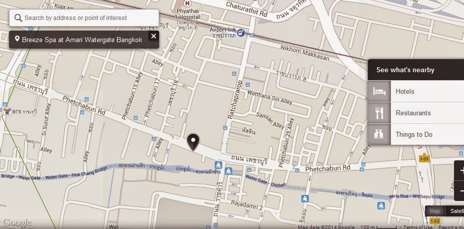Breeze Spa at Amari Watergate Bangkok Location Attractions Map | About ...