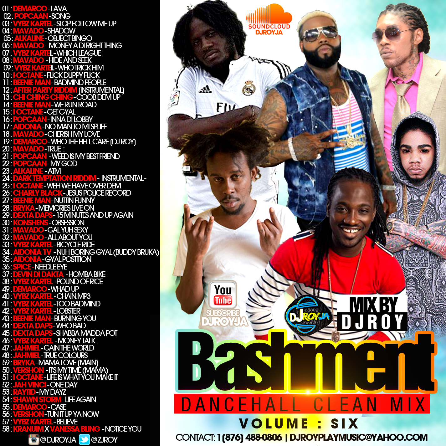 DJ ROY - BASHMENT DANCEHALL CLEAN MIX VOL 6 | REGGAETAPESHOP
