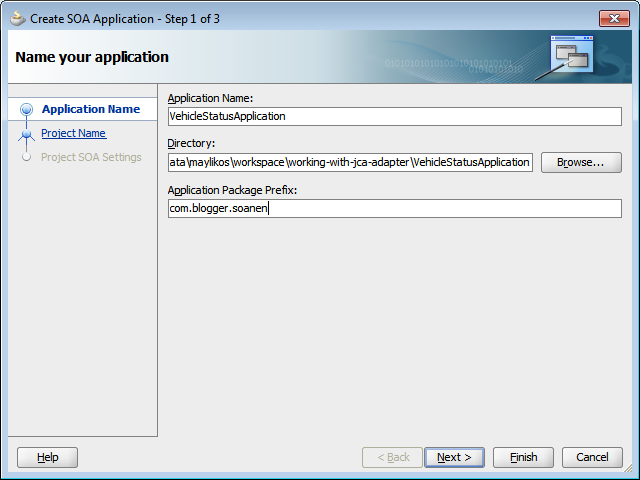 Soanen Marttis Soa Blog Tutorial 1 Part 8 Create A New Soa Application With Jdeveloper
