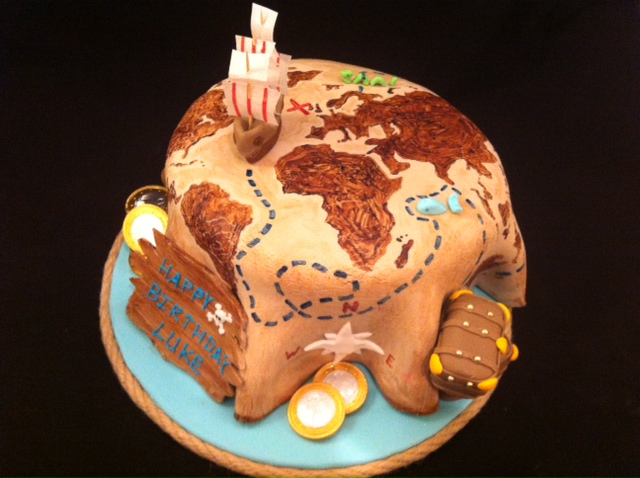 Flour Power Cupcakes and Cakes: Pirate's treasure map cake