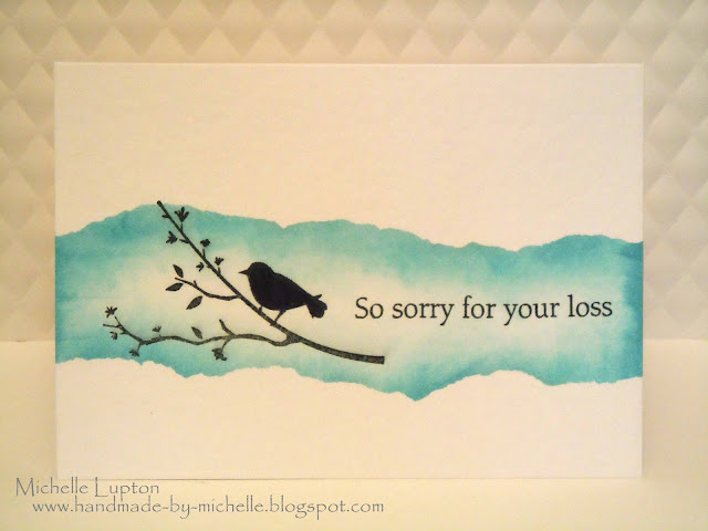 Handmade by Michelle: Bird silhouette sympathy card