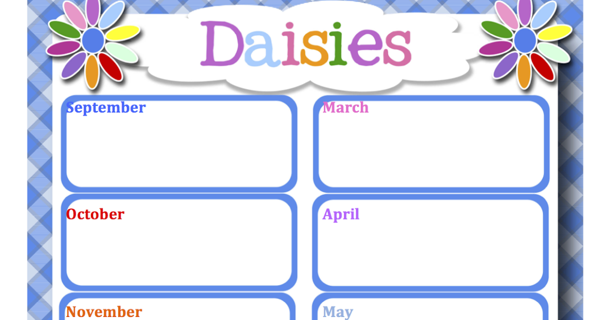 My Fashionable Designs: Girl Scouts: Daisies Calendar - Word editable ...