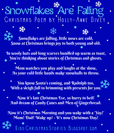 Jolly Holidays Fun Family Christmas Blog: Christmas Poem - SNOWFLAKES ...