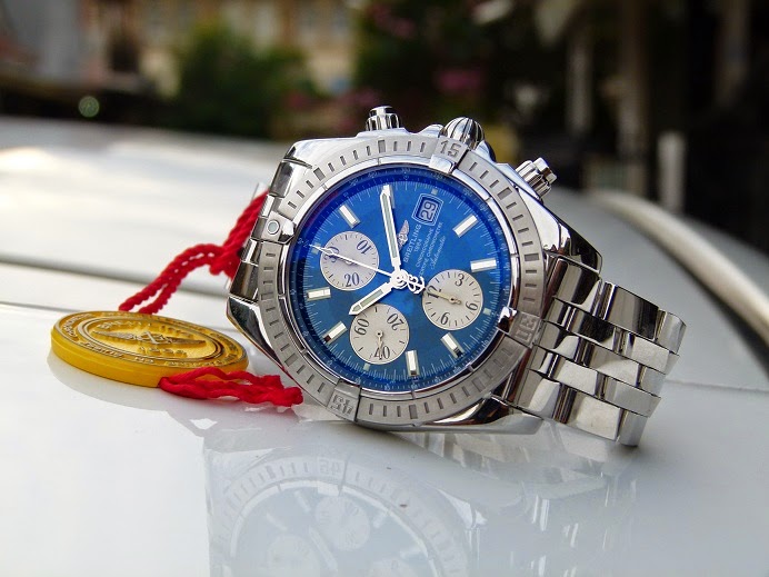 Jam tangan for sale: BREITLING Chronomat Evolution Ref.13356 Blue Dial ...