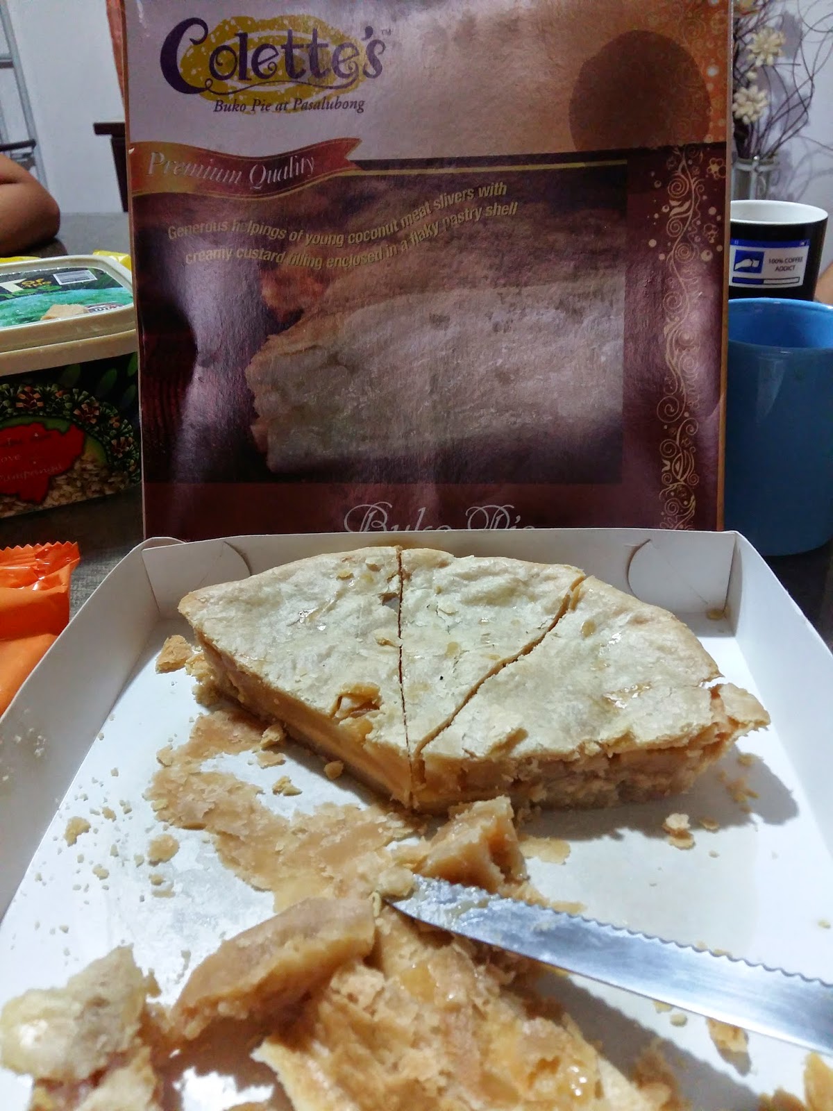 wandering... can't go home: Dad's Review - Beware of Colette's Buko Pie