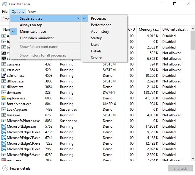 إدارة المهام Task Managerيحصل على ميزة جديدة مع تحديث Windows 10 19H1