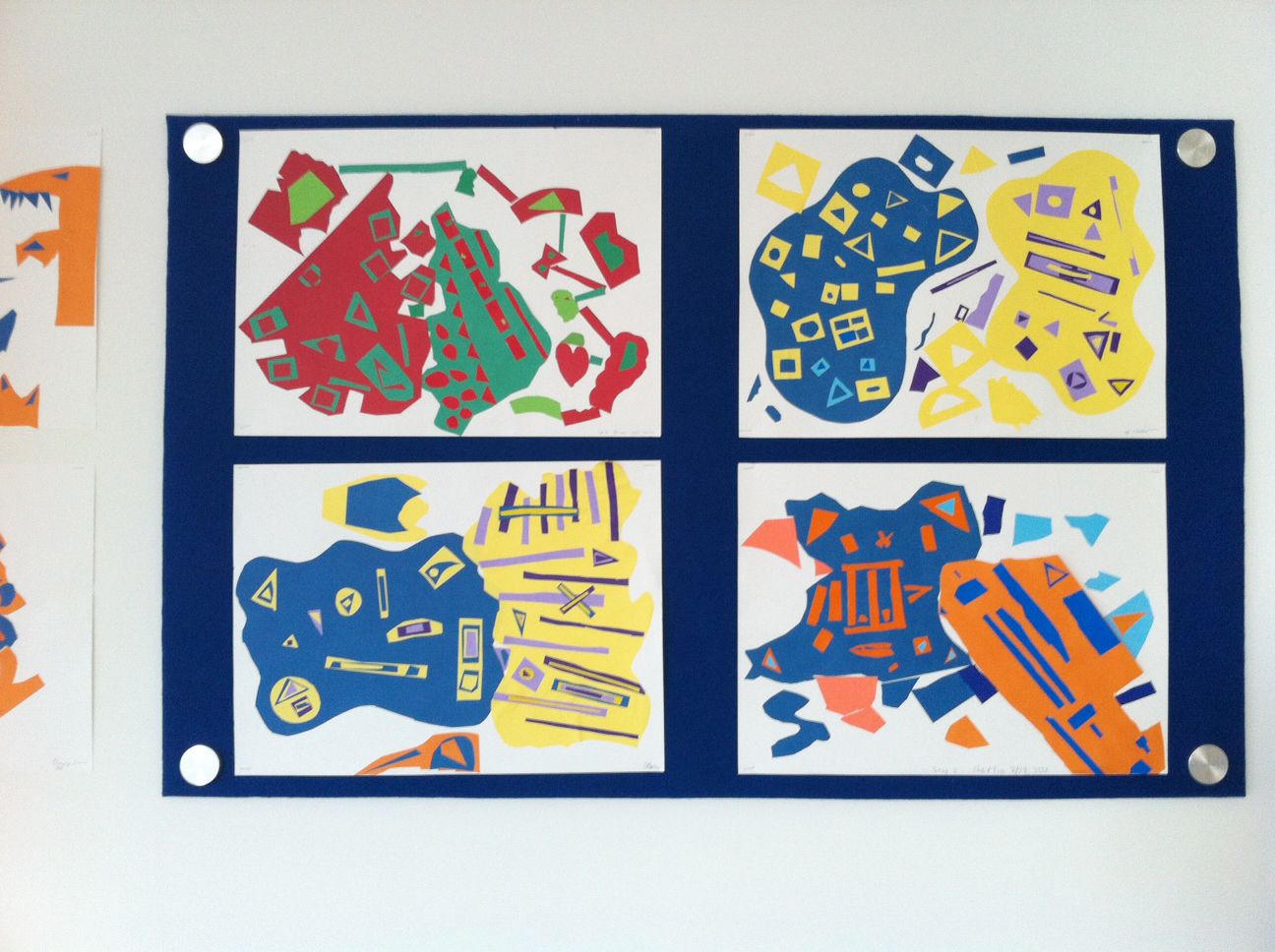 BCC Canada Art Studio: Complementary Colors Organic Shape Collage