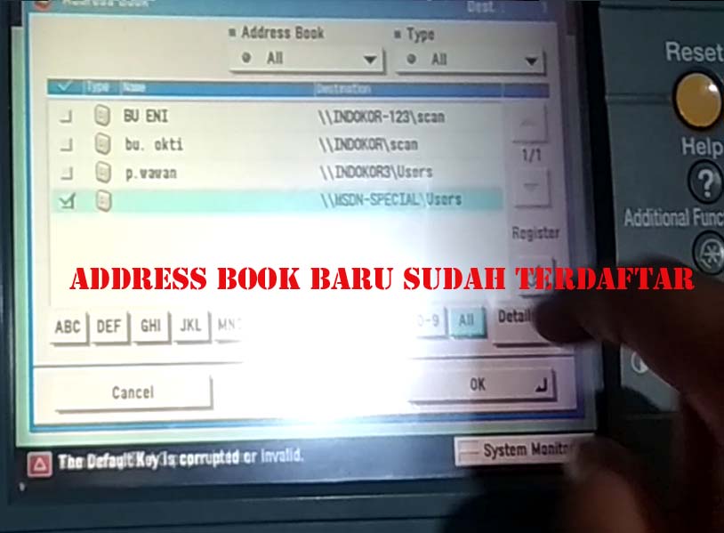 komputer baru berhasil di tambahkan di addressBook