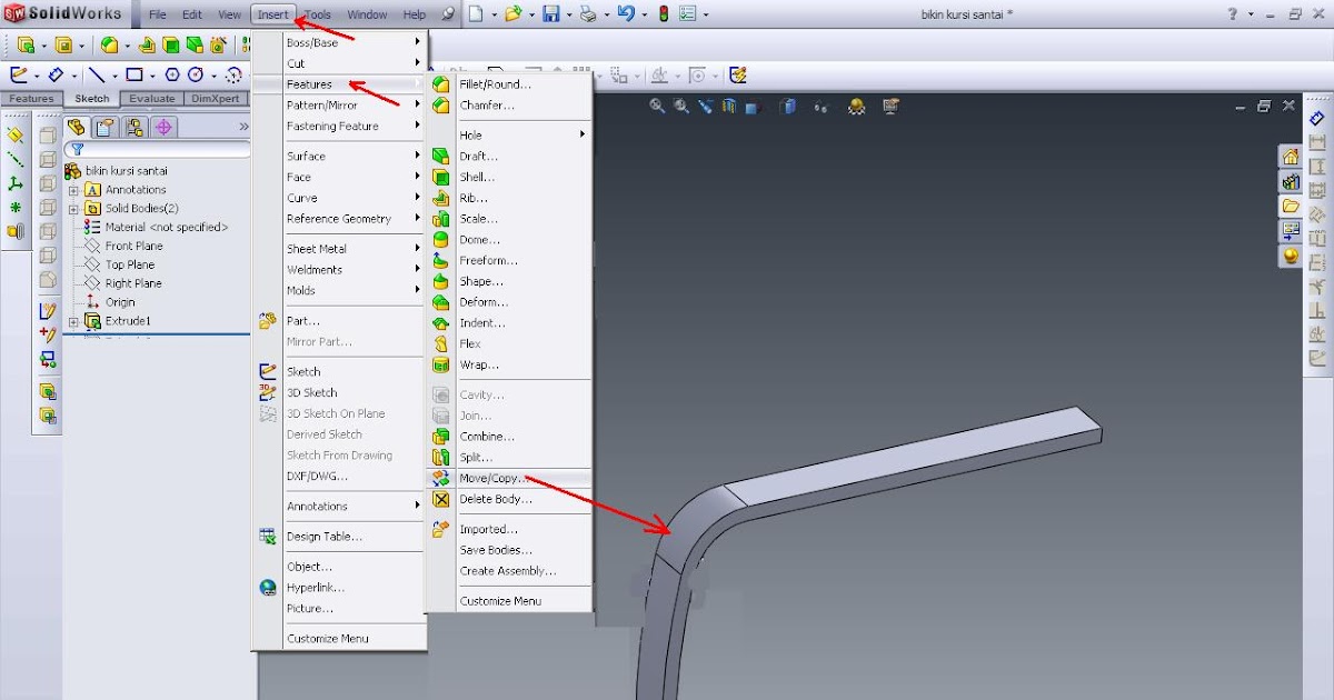 Copy an object - SOLIDWORKS simple tutorials