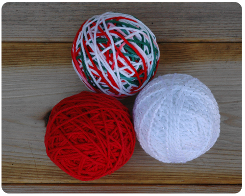 Crafty Cucumber: Yarn Ball Ornament Tutorial