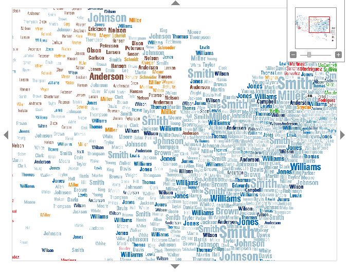 floatingsheep: Guest Map: Surnames in the U.S.