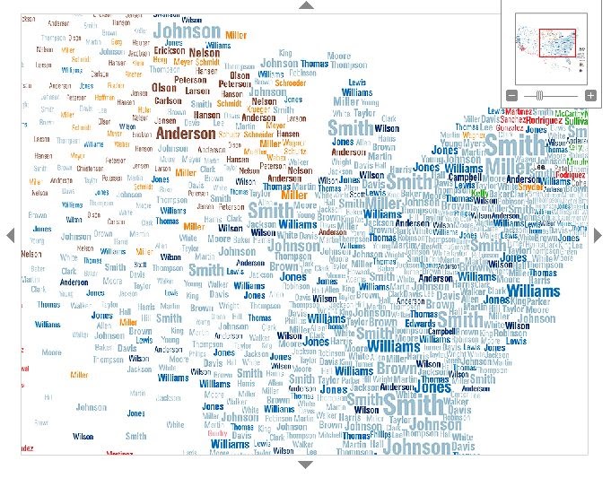 floatingsheep: Guest Map: Surnames in the U.S.