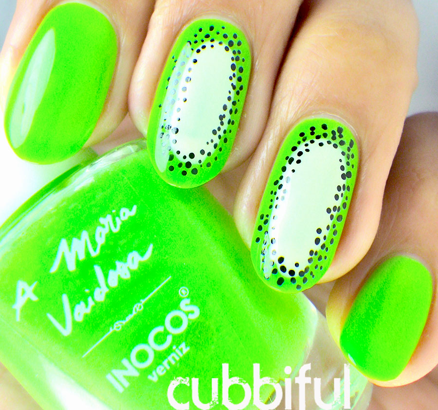 cubbiful: Kiwi Nails with A Maria Vaidosa by Inocos