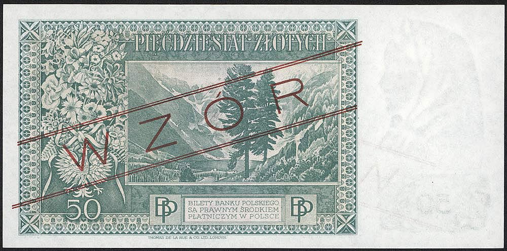 Polish banknotes 50 Złoty bank note of 1939|World Banknotes & Coins ...