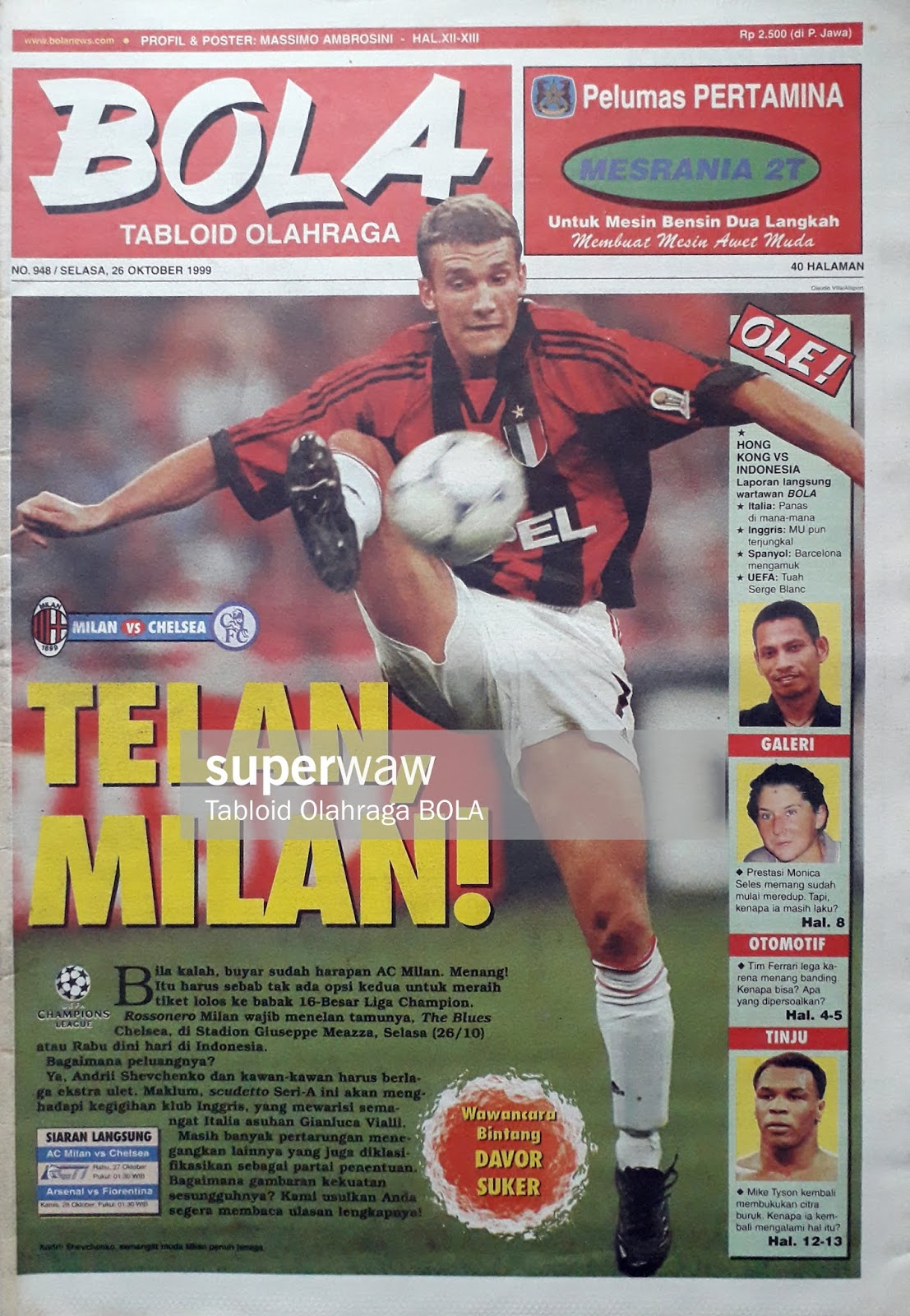 TABLOID BOLA: MILAN VS CHELSEA TELAN, MILAN!