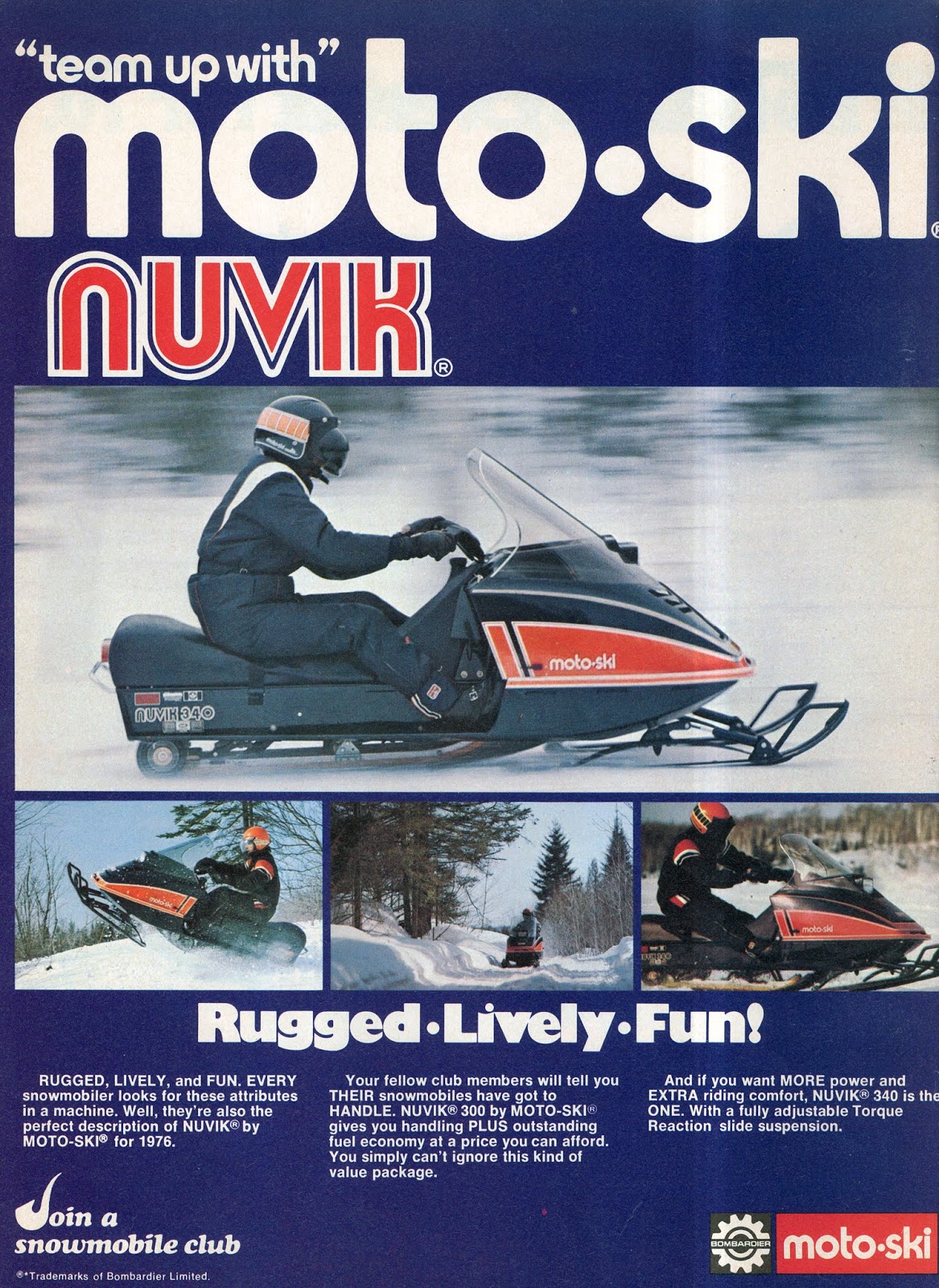 CLASSIC SNOWMOBILES OF THE PAST: 1976 MOTO-SKI NUVIK SNOWMOBILE
