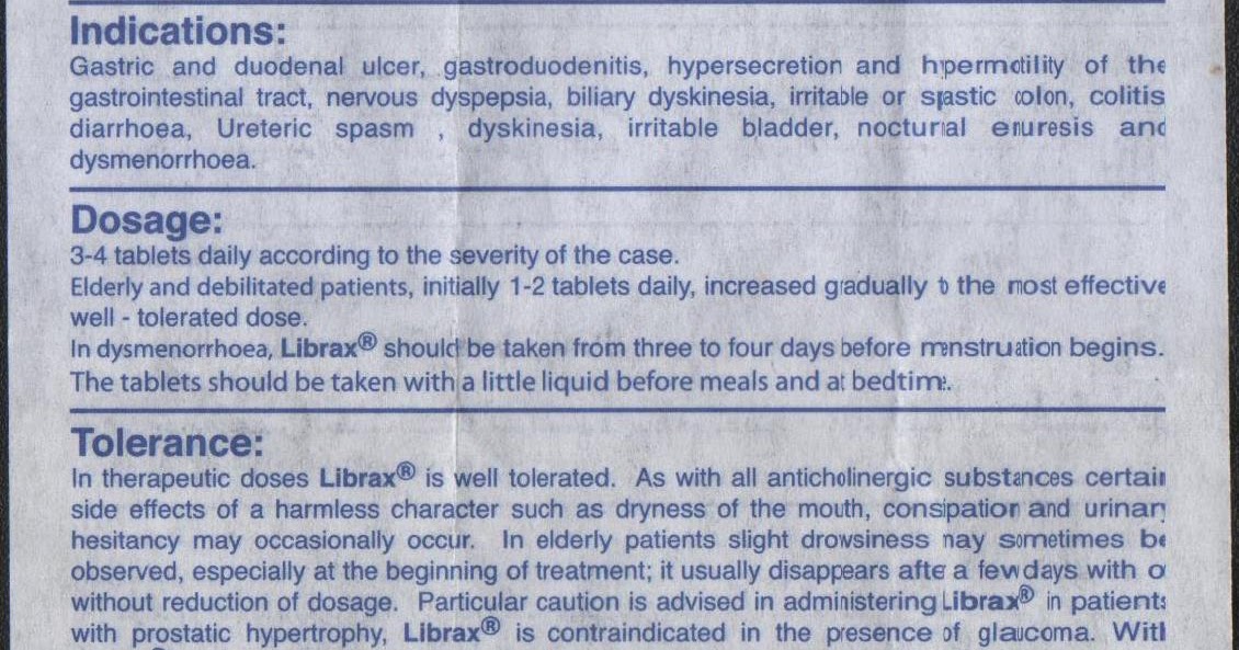 Drug Pamphlet: Librax