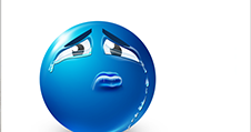 Crying Blue Smiley | Symbols & Emoticons