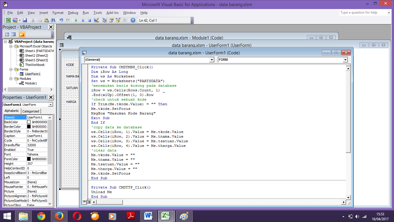 Cara Membuat Form Isian Data Sederhana dengan Macro Excel