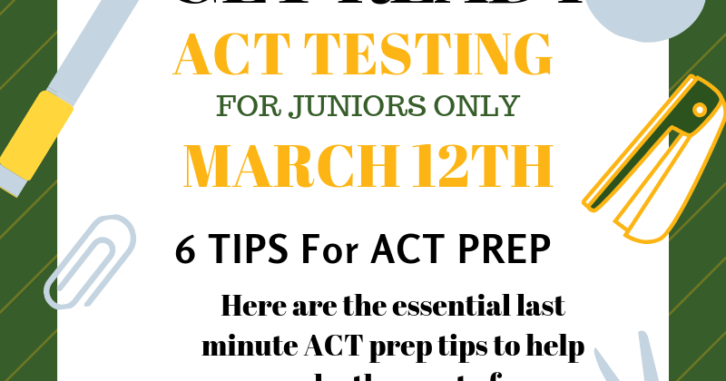 Viking Update: ACT TESTING MARCH 12TH - SV JUNIORS