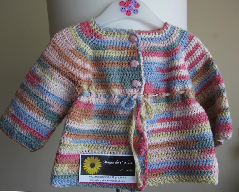 Magia do Crochet: Casaco em crochet para bebé