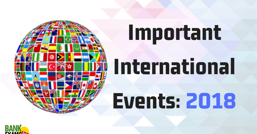 Important International Events: 2018 - BankExamsToday