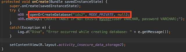 The Deadline: DIVA Android - 4.Insecure Data Storage – Part 2