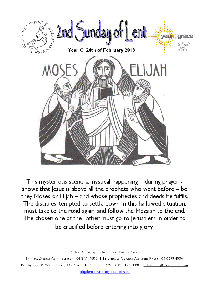 The Peaceful Dove: Parish Bulletin 2nd Sunday of Lent