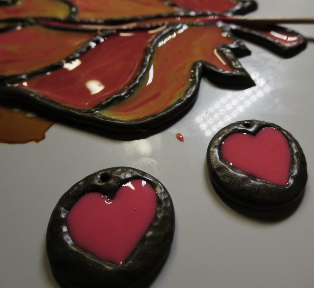 HeArtfully Creating: Polymer Clay Journey: Even MORE Faux Stained Glass ...