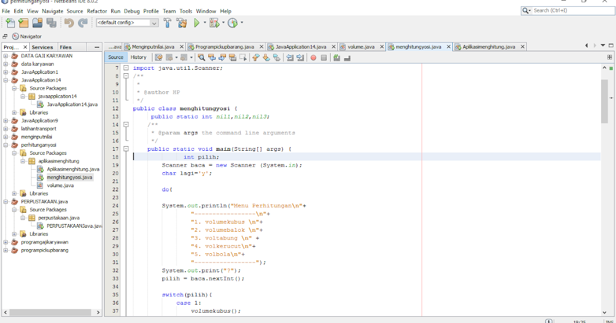 Teknologi Informasi: APLIKASI SEDERHANA NETBEANS JAVA MENGHITUNG BANGUN ...