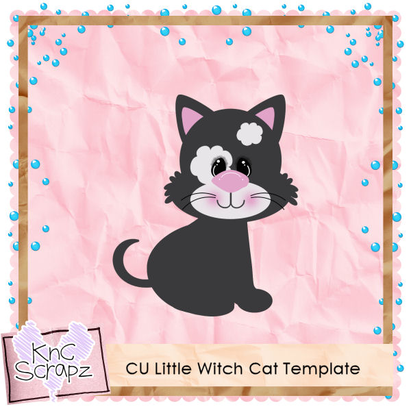 KnC Scrapz: CU Little Witch Cat Template
