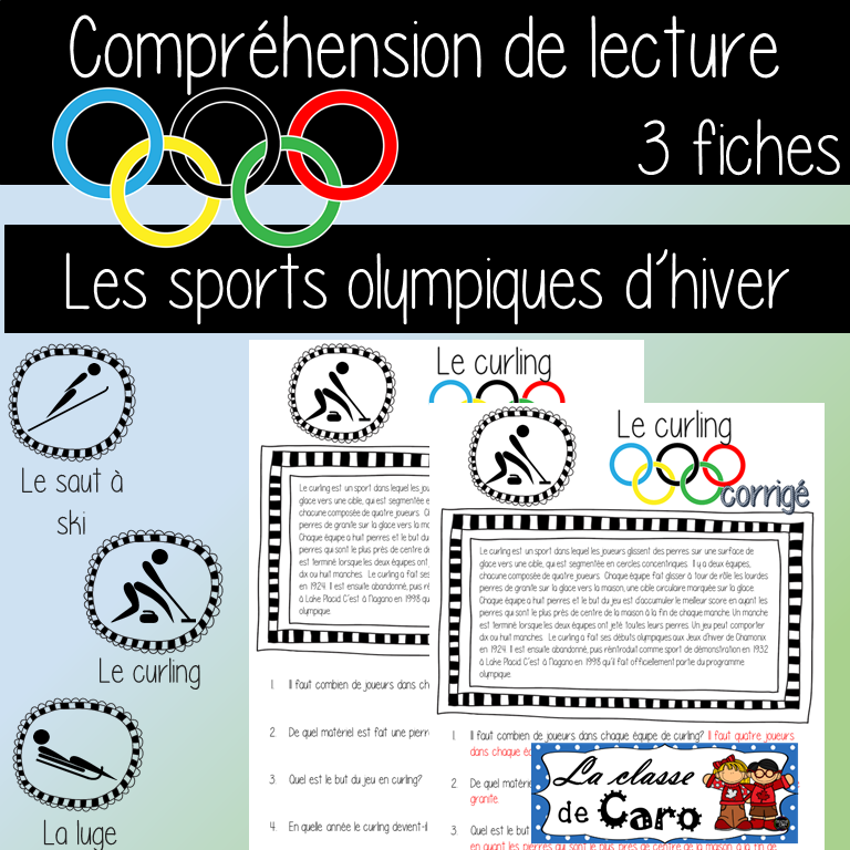la classe de caro.: Les olympiques d'hiver