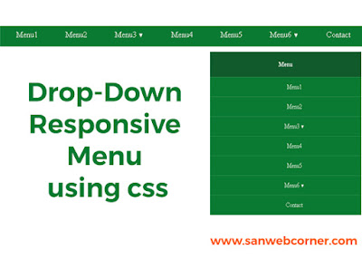 Responsive Dropdown Menu using only css