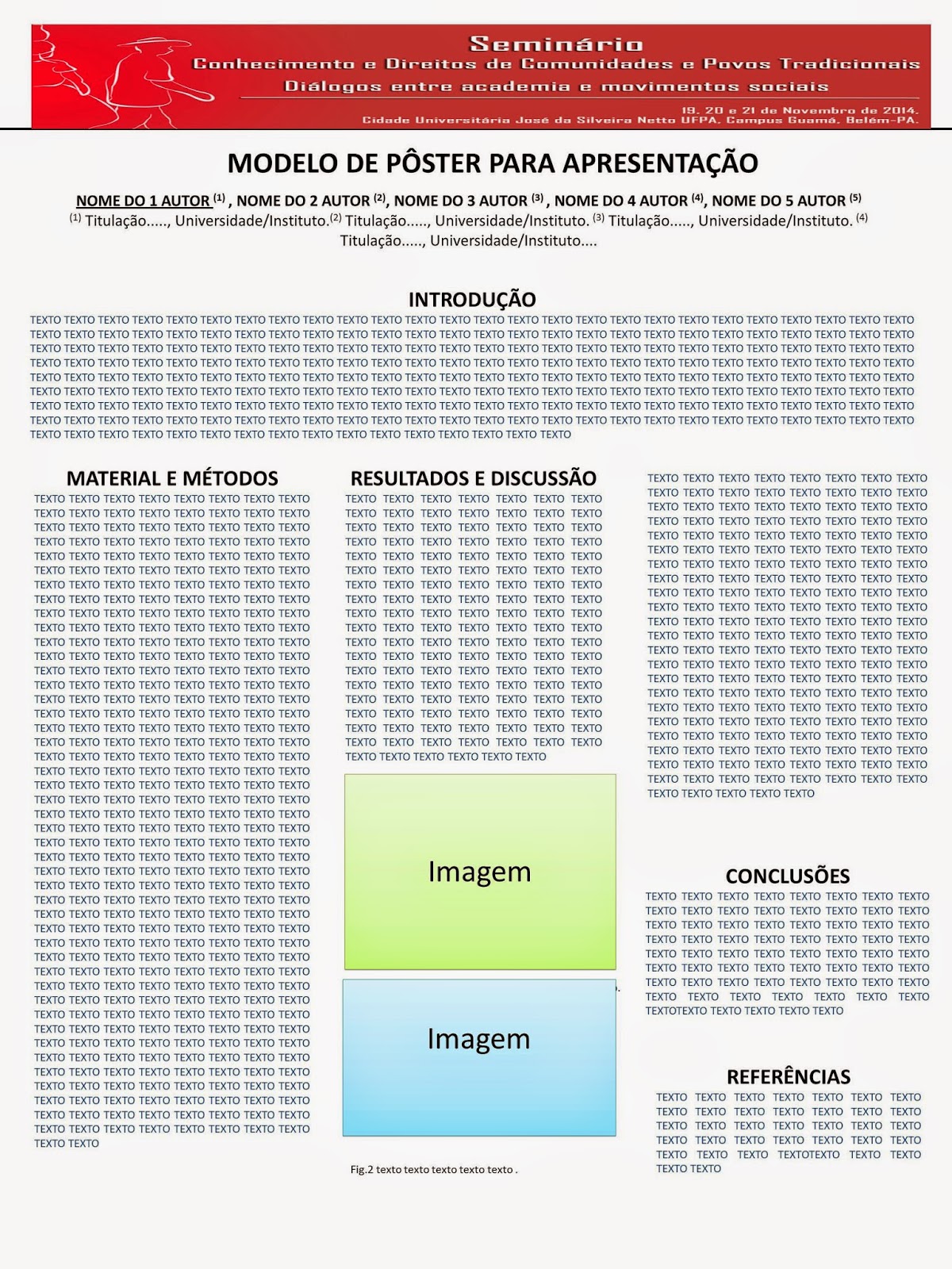 Seminário CDPCT: Modelo para Pôster