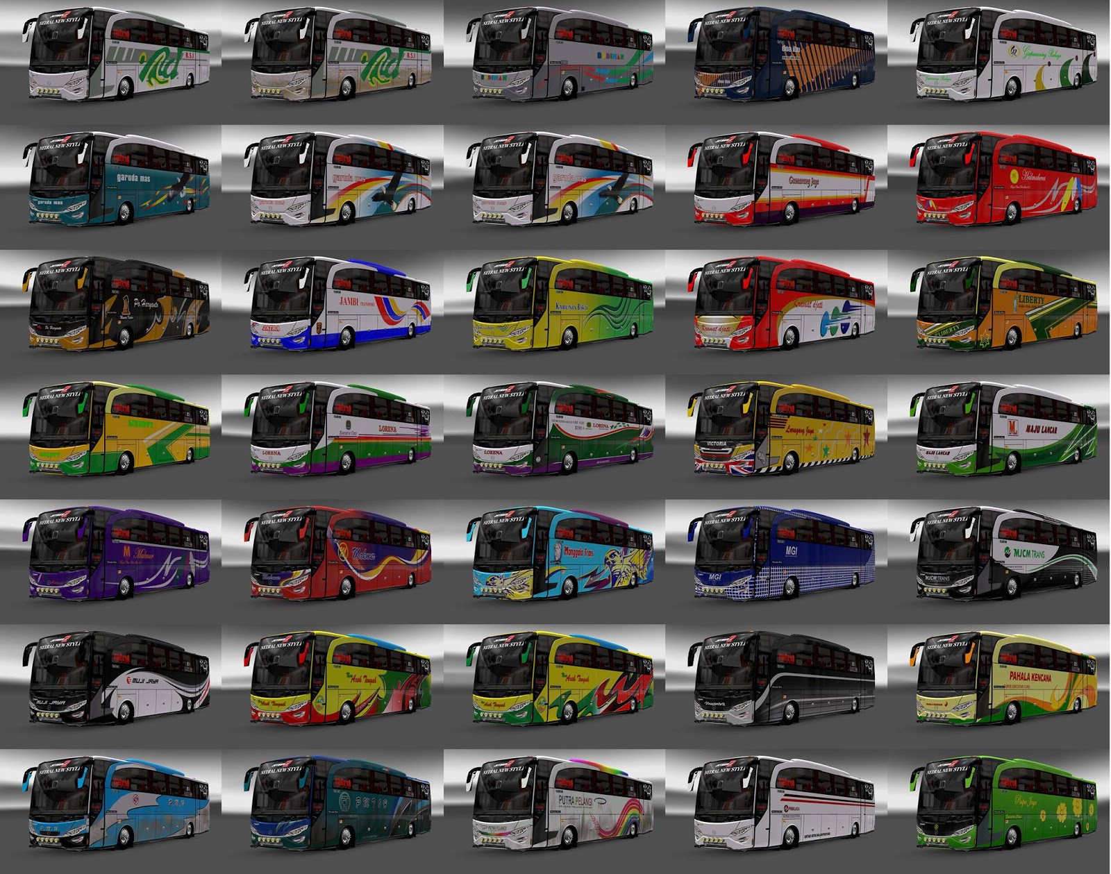 100 Skin / Livery Untuk Jetbus 2 Hd - Bus Simulator