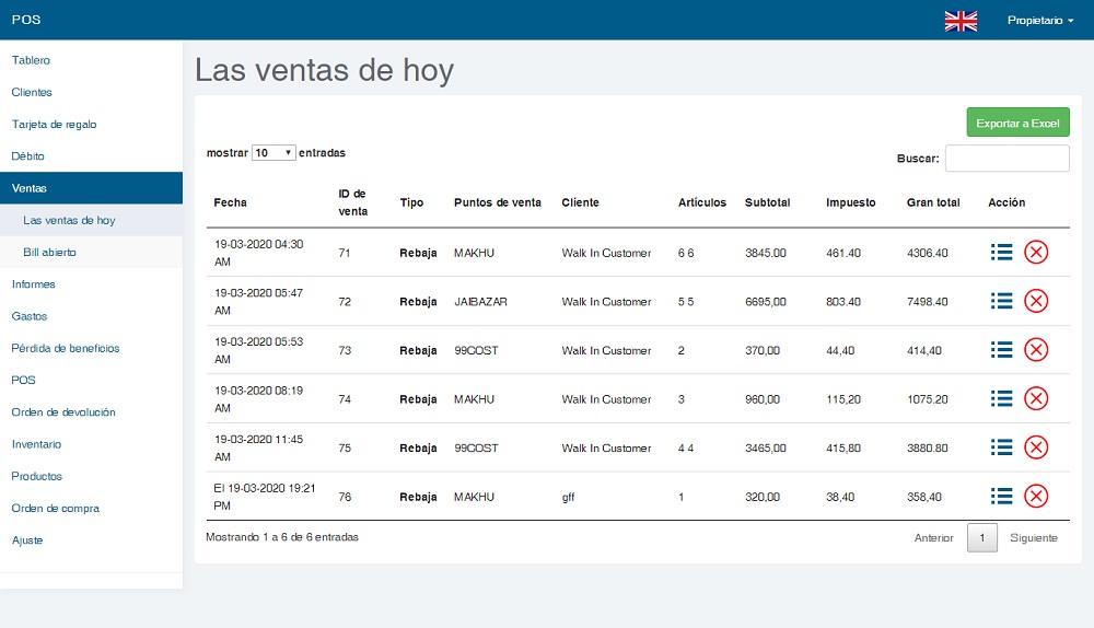 Sistema de ventas POS en CodeIgniter - PHP - MySQL - AnthonCode Xpress