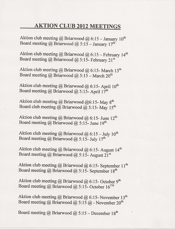 Aktion Club Archived Newsletters