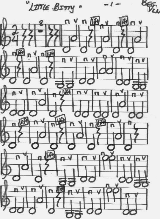 Miss Jacobson's Music: LITTLE BITTY BEGINNING VIOLIN PART WORKSHEETS