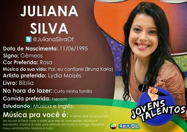 CONTATOS ~ CANTORA JULIANA SILVA