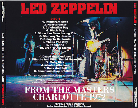 World Of BOOTLEGS: BOOTLEG : Led Zeppelin - The Coliseum, Charlotte, 9 ...