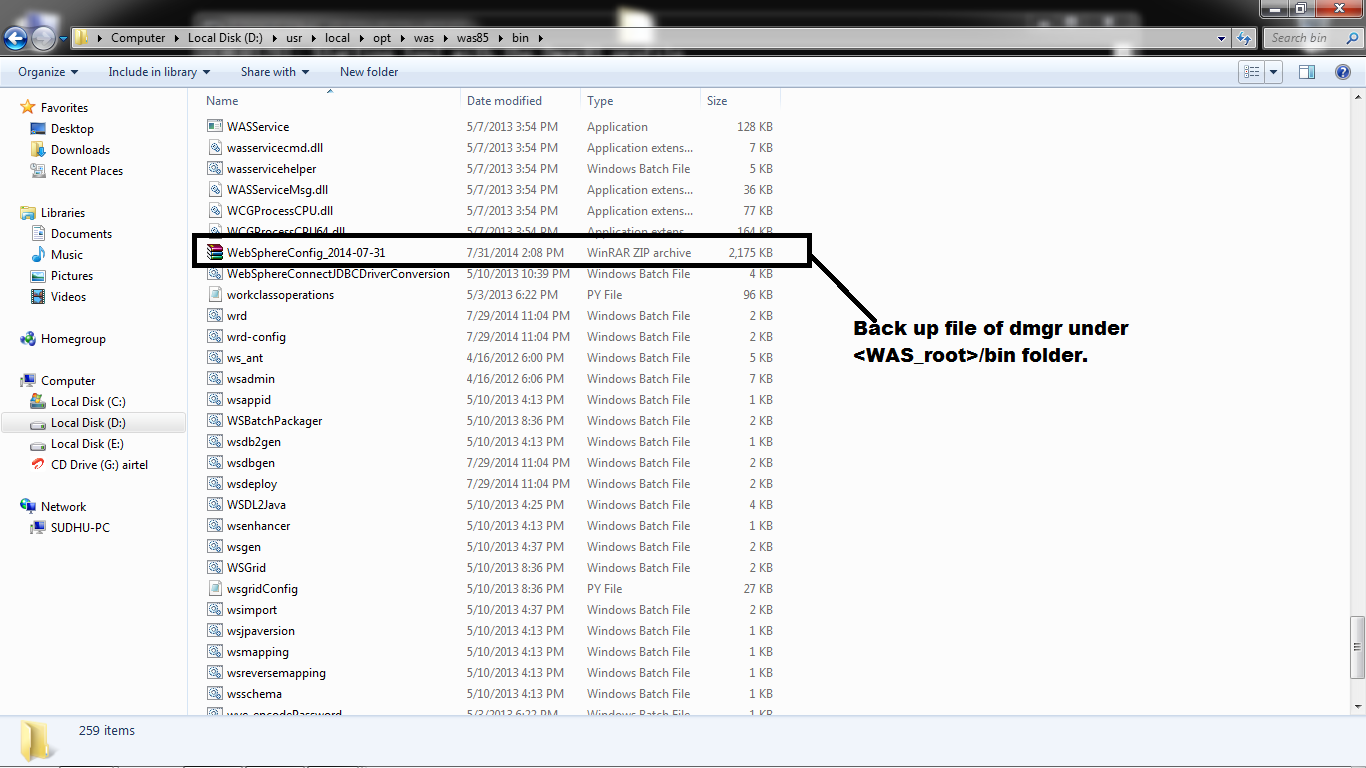 Ibm Websphere Application Server Backing Up Deployment Manager Dmgr Profile Configuration In 3047