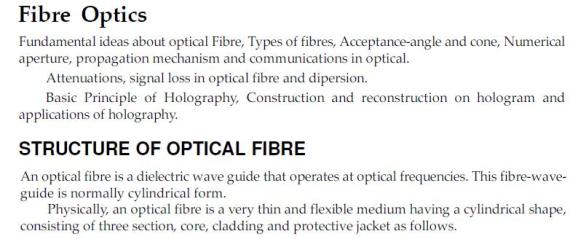 Vedupro: Introduction to Optical Fiber, Principle of an Optical Fiber