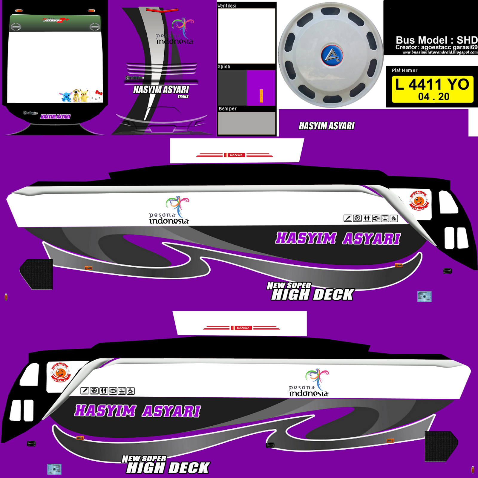 Berbagai Livery Bus Simulator Indonesia Part 1 | Download Livery BUSSID Mod