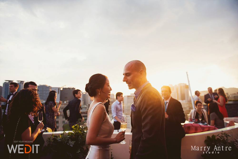 [International Wedding In Korea] Urban rooftop wedding party in Seoul ...